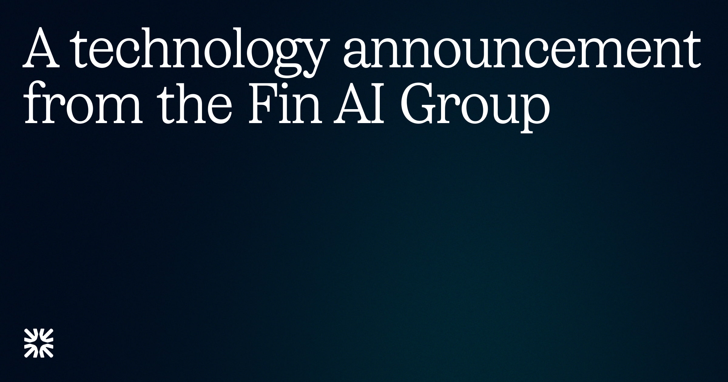 A technology announcement from the Fin AI Group